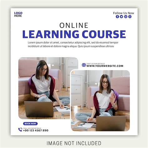 Premium Psd Online Learning Course Social Media Template Design