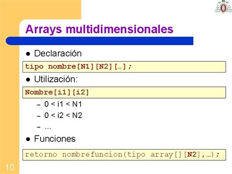 El Lenguaje De Programacin C Vectores Y Matrices
