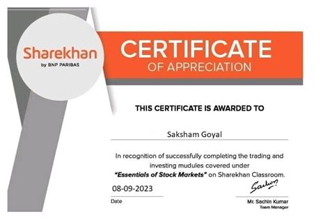 Saksham Goyal On Linkedin Sharekhan Internshipcomplete Sharekhan Financejourney Imsgzb