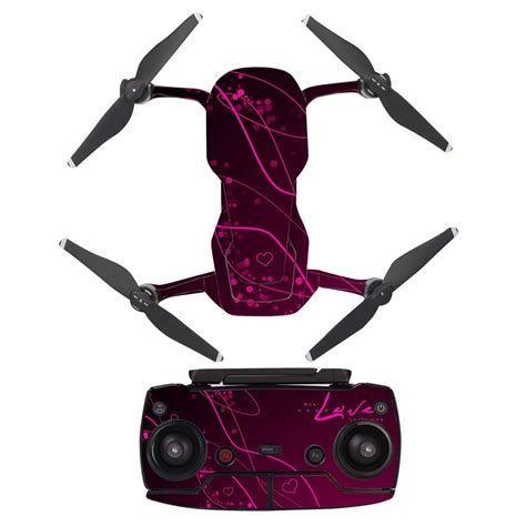 Dji 매빅 에어 드론용 데칼 비닐 스킨 스티커 리모컨 배터리 3 개 보호 필름 커버 러브 티몬