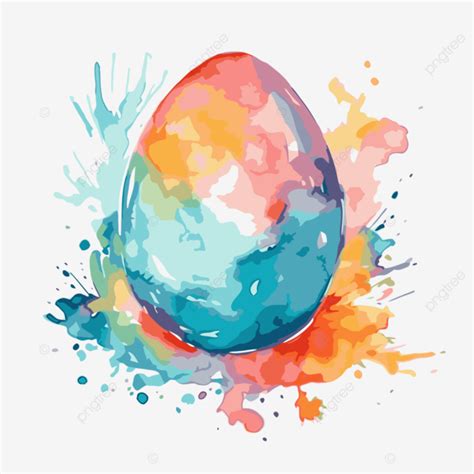 수채화 부활절 달걀 벡터 스티커 클립 아트 수채화 튄 만화와 수채화 부활절 달걀 상표 클립 아트 Png 일러스트 및 벡터 에 대한 무료 다운로드 Pngtree