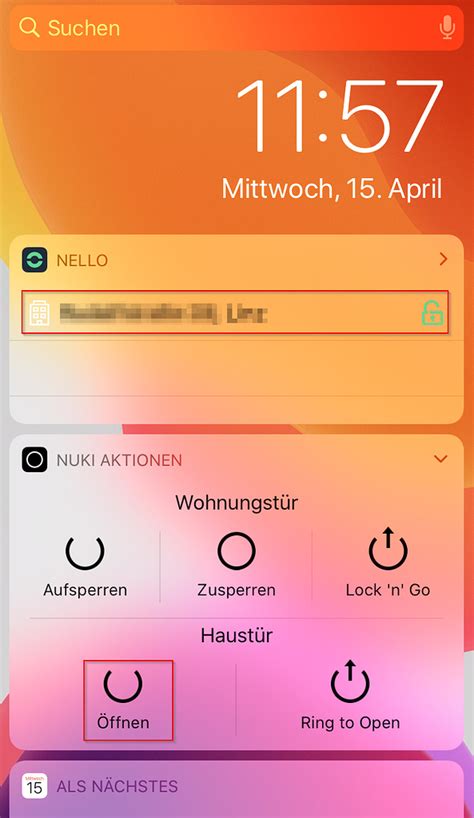Opener Widget Should Open Even When Smartphone Is Locked Feature