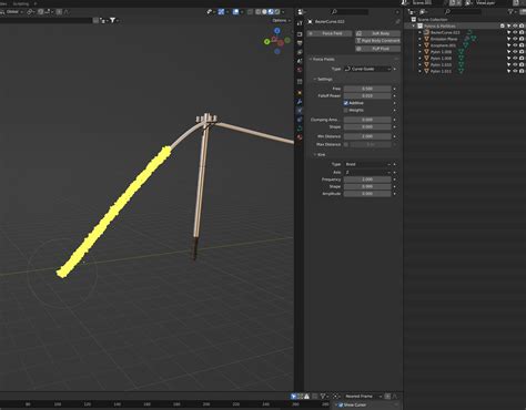 Please Help Running Particles Along A Curve Guide Not Working In One Scene But Working Fine In
