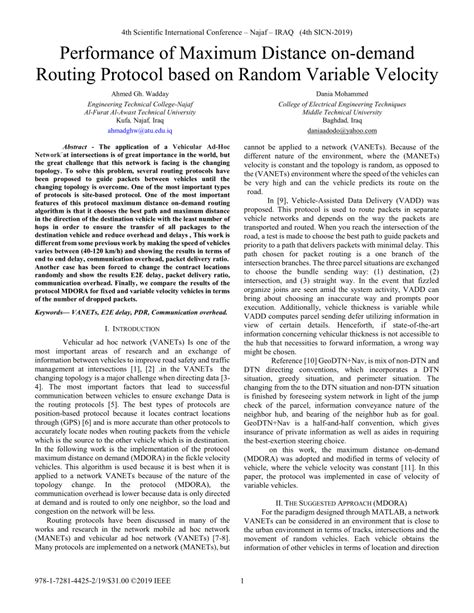 Pdf Performance Of Maximum Distance On Demand Routing Protocol Based