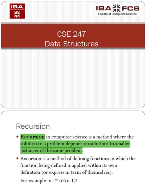Cse 247 Data Structures Pdf Iteration Subroutine