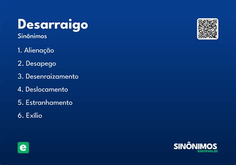 Desarraigo Significado E Sinônimo Escreva Ai