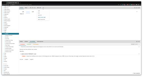 high contrast white theme tabs selected text color contrast · issue
