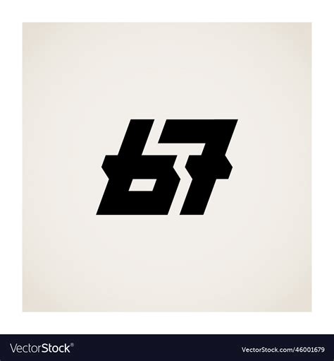 B7 Logo Design Element Or Icon 7b Dynamic Vector Image