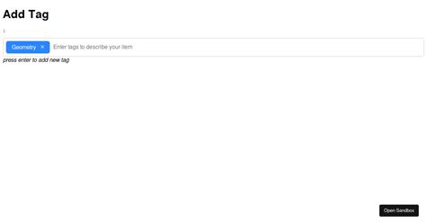 react tag hook codesandbox
