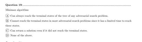 Solved Question Minimax Algorithm A Can Always Reach Chegg