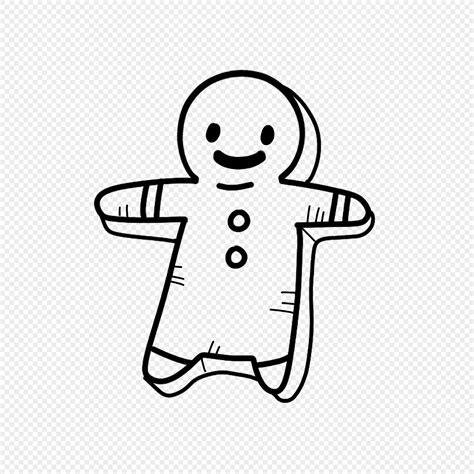 진저 브레드 남자 스틱 그림 선화 Png 일러스트 무료 다운로드 Lovepik