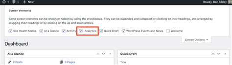 How To Reposition And Hide The Dashboard Widget