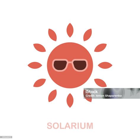일광 욕실 플랫 아이콘입니다 스파 테라피 컬렉션의 컬러 요소 기호 웹 디자인 인포 그래픽 등을위한 플랫 솔라리움 아이콘 기호 개체 그룹에 대한 스톡 벡터 아트 및 기타