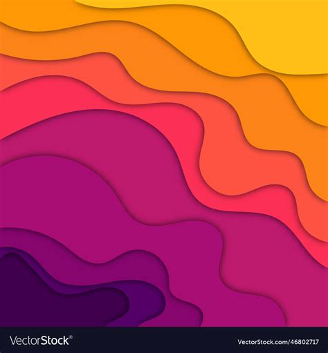 Wavy Shapes Lines Curvilinear Multi Colored Vector Image