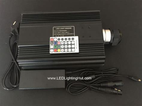 Watt DMX RGB LED Fiber Optic Light Source W Remote