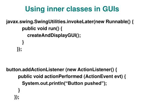 Ppt Oop In Java Inner Classes Powerpoint Presentation Free