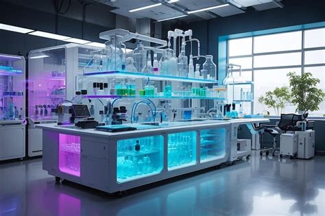 Premium Ai Image Futuristic Genetic Engineering Lab
