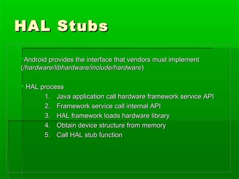Learning Aosp Android Hardware Abstraction Layer Hal Ppt