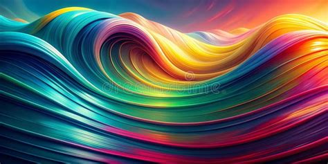 Abstract Colorful Wave Background Generative Ai Stock Illustration Illustration Of Wall
