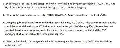 hw a source vs with source resistance rs 50 ohms