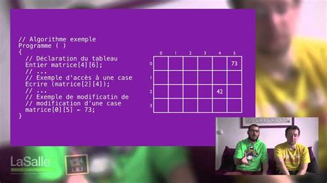 Algorithmique Tableaux Multidimensionnels Algo25 Youtube