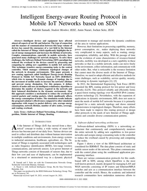 pdf intelligent energy aware routing protocol in mobile iot networks
