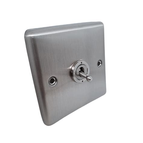 Brushed Steel 2 Gang 20ax Toggle Switch W35bs United Electrical