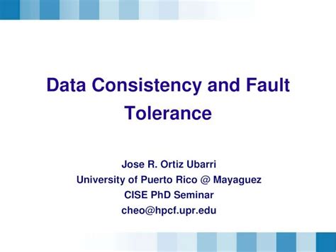Pdf Data Consistency And Fault Tolerancecheopresentationsfault