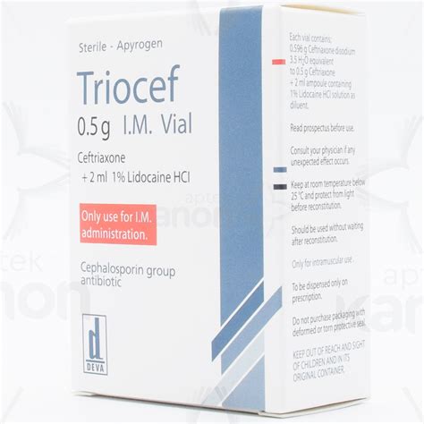 Triosef 0.5 q Aptekonline.az - onlayn aptek