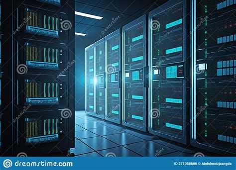 Server Racks In Computer Network Security Server Room Data Center