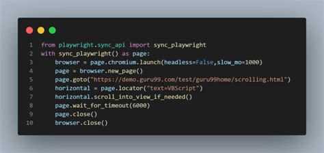 Working With Vertical And Horizontal Scrolling In Playwright
