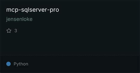 mssql mcp server glama