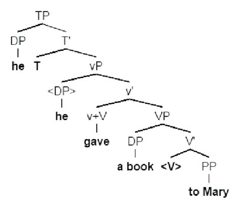 Tree Representation Of Agent Theme Goal Ditransitive Verbs Download