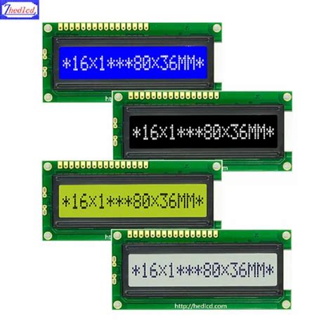 Hedlcd 1601 Character Display 16x1 Yellowgreenbluewhiteblack At
