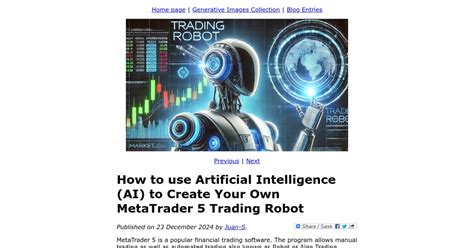 How To Use Ai To Create Your Own Metatrader 5 Trading Robot