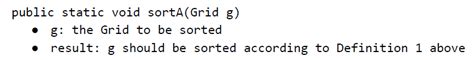 Solved Definition 1 A Sorted Grid Is One Where If You Laid