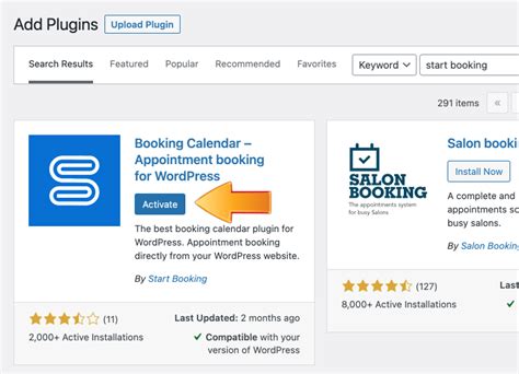 how to setup a wordpress scheduling plugin step by step start booking