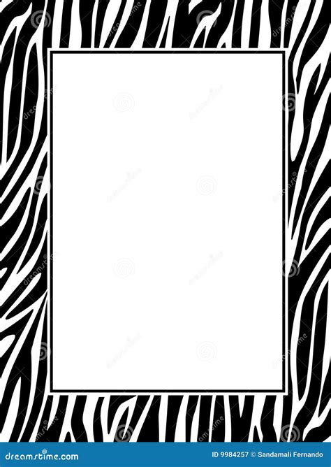 Zebra Print Border Stock Vector Illustration Of Furry 9984257