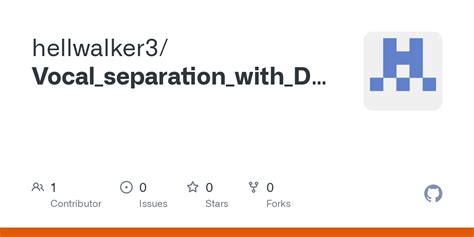 Github Hellwalker3vocalseparationwithdemucsandspeaker