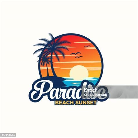 해변 낙원 벡터 템플릿 여름 바다 그래픽 일러스트레이션 섬에 대한 스톡 벡터 아트 및 기타 이미지 섬 로고 0명 Istock