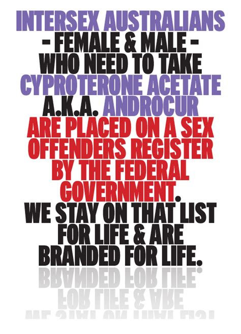 Intersex Are Placed On Sex Offender Register INTERSEX IN AUSTRALIA