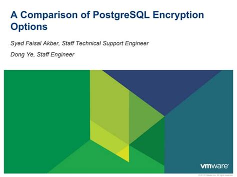 Postgresopen 2013 A Comparison Of Postgresql Encryption Options Pdf