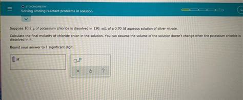 Solved O Stoichiometry Solving Limiting Reactant Problems