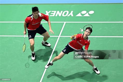 Liu Yu Chen And Ou Xuan Yi Of China Seen During The 2022 Sathio Group