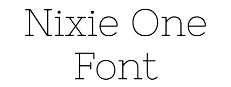 Nixie One Font Dafont Free Font