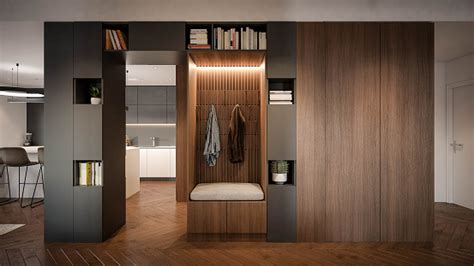 인테리어 디자인 아키텍처 컴퓨터가 코리더의 이미지를 생성했습니다 아키텍처 시각화 3d 렌더링 거실에 대한 스톡 사진 및 기타 이미지 Istock