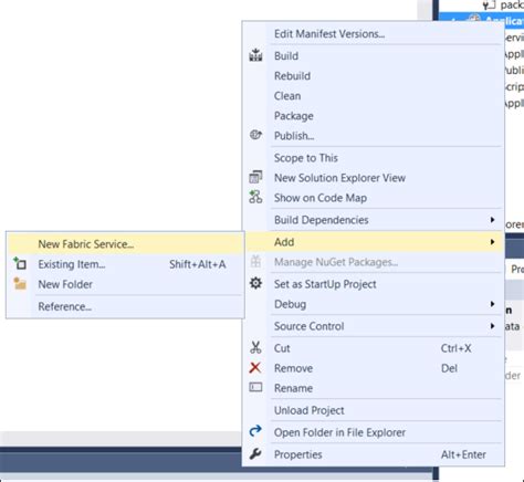 Manage Applications In Visual Studio Azure Service Fabric Microsoft