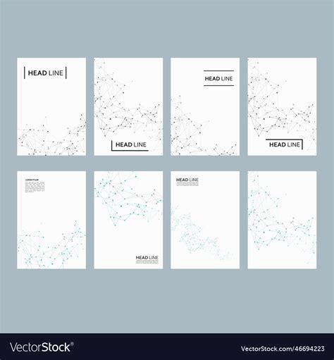 Connect Lines And Dots Brochure Template Vector Image