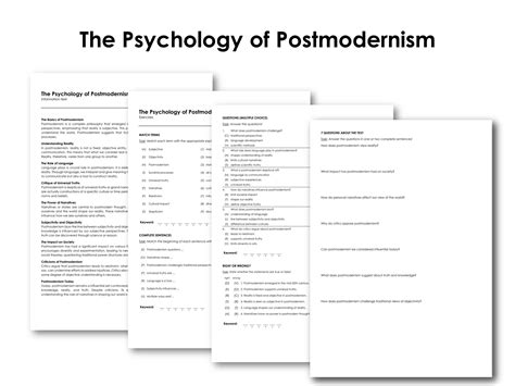 The Psychology Of Postmodernism Made By Teachers