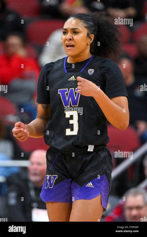 Washington Guard Jayda Noble Plays Against Louisville During An Ncaa Basketball Game On